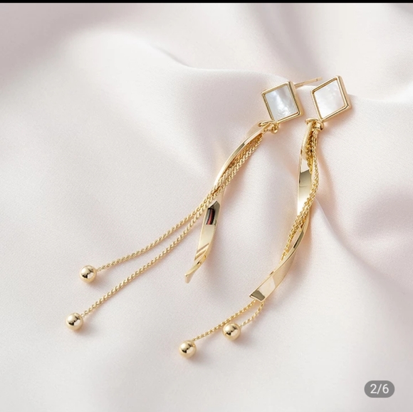 Jewelry | Golden Drop Stud Earrings New | Poshmark